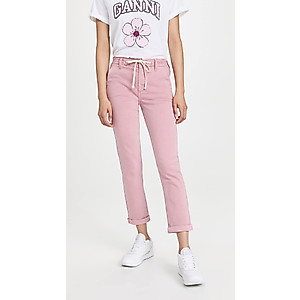 PAIGE Women's Christy high Rise Drawstring Tapered Pant in Vintage Muted Mauve, 33