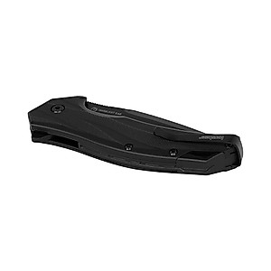 Kershaw Lateral Folding Pocket Knife, Black Serrated 3.1 inch Blade, Every Day Carry, Pocketclip