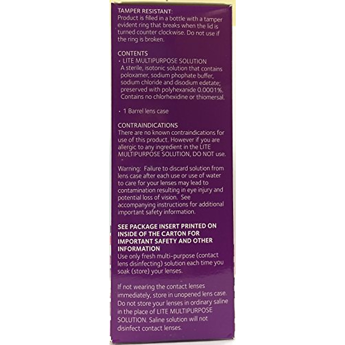 Lite Multipurpose Solution (Formerly Sauflon Lite) - 3 x 9 fl oz, 27 fl oz Total