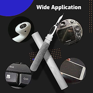 Bluetooth Earbuds Cleaning Pen,in-Ear Headphones Cleaning and Soft Dust Removal Brush Pen for Cleaning The Earwax,Dust in Bluetooth Headset Box,Camera and Mobile Phone (Black)