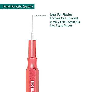 Excelta 260K-ESD Mini Spatula, Straight Aluminum Handle Spatula, Three Star, Stainless Steel, 0.25" Height, 0.25" Wide, 2.5" Length