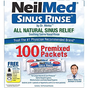 Neilmed Sinus Rinse - Nasal Rinse Refill Kit - 100 per Box