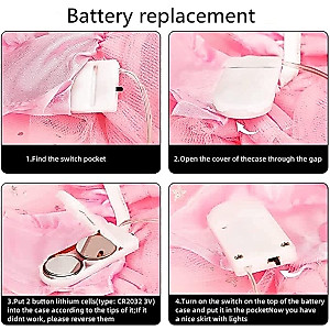 Girl Tutu Skirts, 2-8 Years Baby Girls Light Up LED Tutu Skirt Magic Light Princess LED Dancing Skirt Tulle Ballet