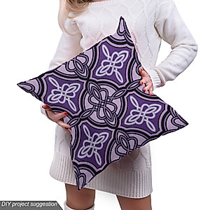 Ambesonne Celtic Fabric by The Yard, Unique Celtic Knot with Swirling and Twisted Line Details Print, Decorative Fabric for Upholstery and Home Accents, 1 Yard, Violet Lilac