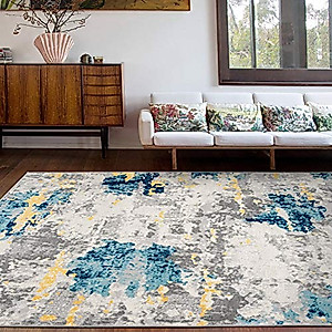 Rugshop Sky Collection Transitional Abstract Area Rug 7'10" x 10' Cream