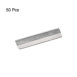 uxcell Eyebrow Razor Blade Trimmer Stainless Steel Eyebrow Shaver Blade for Makeup 50pcs