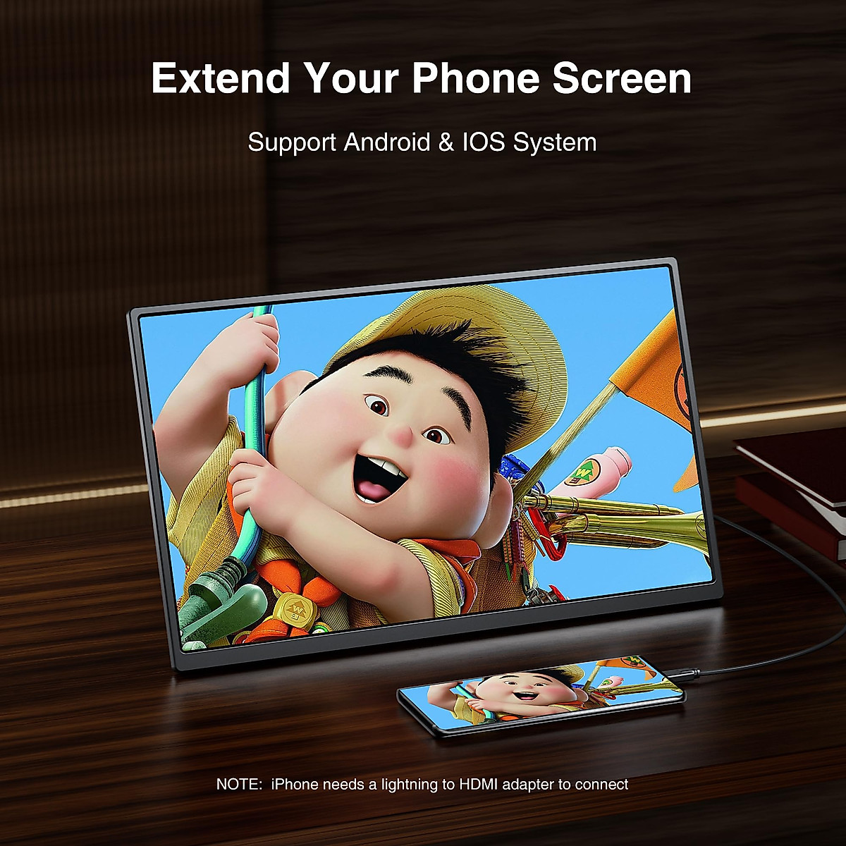 Miktver Portable Monitor, Full HD 13.3 Inch 1920X1080 Portable Monitor Laptop External USB-C Monitor Display for PC/Laptop/Phone/Mac/Xbox/PS4… (Inches, 13.3) (Inches, 18.5)