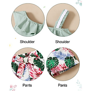 DISAUR Toddler Baby Girls Clothes T-shirt + Casual Shorts Pants Cute Summer Clothing Set Outfits 1 2 3 4 5 T (Green,2-3T)