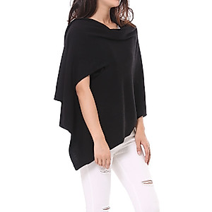 BRUCERIVER Women's Wool Blended Versatile Multi Style Long Knit Poncho Shawls