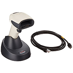 Honeywell 1902HHD-0USB-5 Xenon 1902h Cordless Handheld 1D and 2D Barcode Reader for Healthcare Applications, High-Density Focus, White