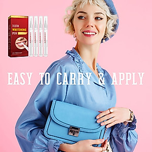 Teeth Whitening Pen 4-Pack, Brighten Your Smile in Just 1 Week with Tooth Whitening Pens – Fast, Gentle, Enamel Safe 35% Carbamide Peroxide Whitening Gel for White Teeth in Mess Free Applicator Pens