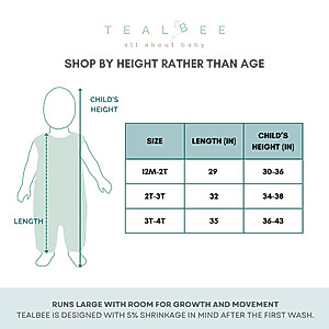 Tealbee DREAMSUIT: Toddler Sleep Sack with Feet 12-18 Months, 18-24 Months - 0.8 TOG Lightweight Baby Wearable Blanket for Walkers - Rayon Made from Bamboo, Organic Cotton Sleeping Bag - Croissant