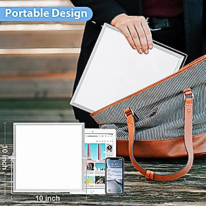 Small WhiteBoard with Stand 10" X 10", ARCOBIS Magnetic Double-Sided Dry Erase White Board Easel for Desk Students Kids Home Office