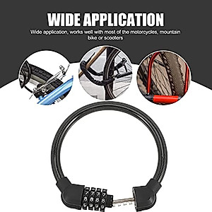 Wear-Resistant Motorcycle Lock Cycling Accessories 2Pcs Wear-Resistant s Convenient Motorcycle Locks Professional Cable Locks Cycle Accessory Bike Cable Lock Cable Bike s