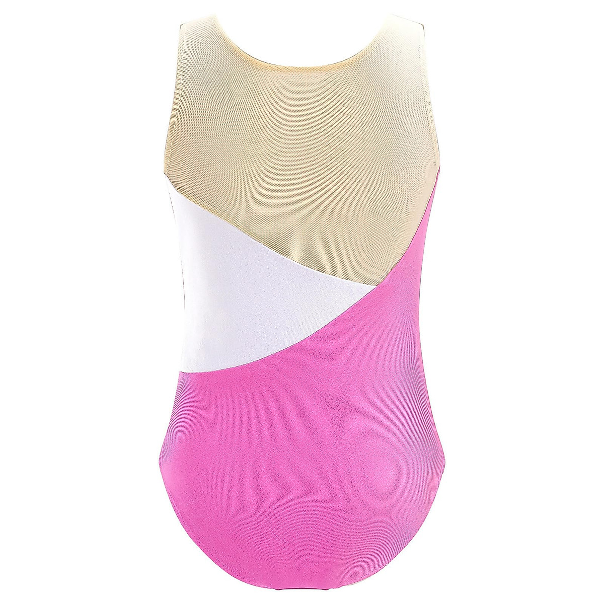 Linjinx Gymnastics Leotards for Girls One-piece Sparkle Diamonds Metallic Ballet Dancing Athletic Bodysuit Jumpsuit Pink 12 Years