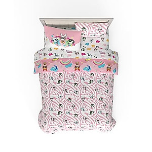 Franco Collectibles Powerpuff Girls Bedding 7 Piece Super Soft Comforter and Sheet Set with Sham, Queen, (100% Official Licensed Product)