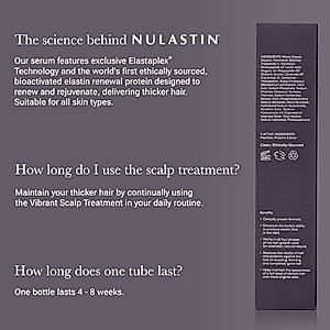 NULASTIN HAIR Vibrant Scalp Serum Treatment with Elastaplex for Thicker, Fuller Looking Hair, Vegan-Friendly & Cruelty-Free (1.7 oz)