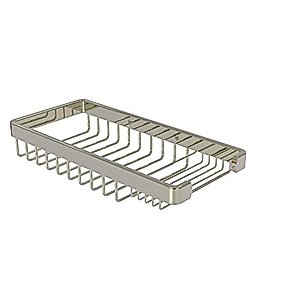 Allied Brass BSK-60SR Rectangular Combination Shower Basket, Polished Nickel