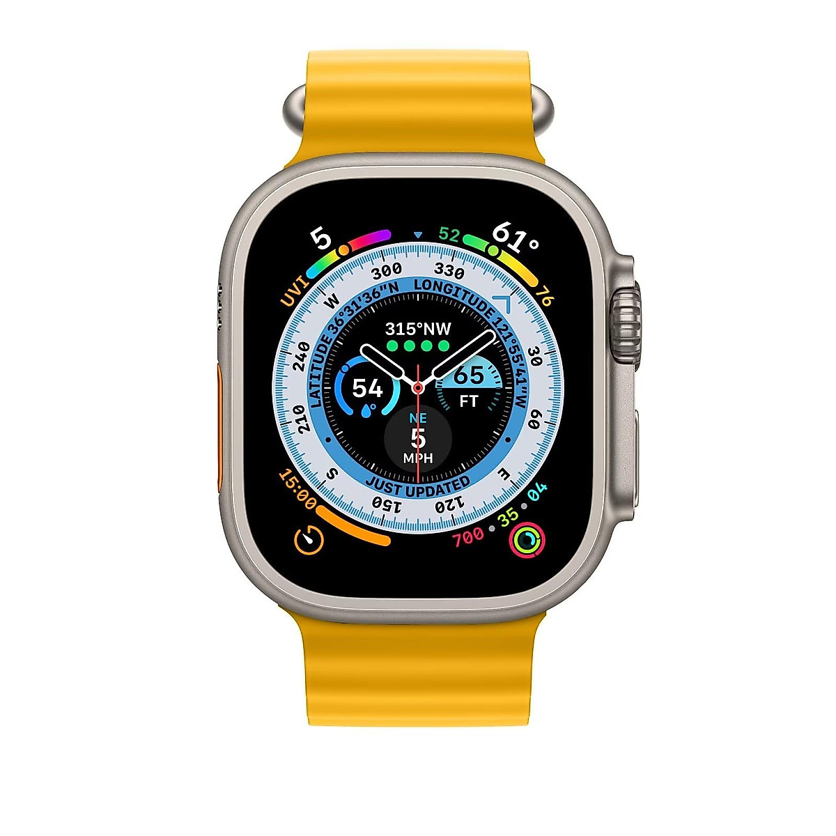 Ycysh Silicone Compatible with Apple Watch Ultra Ocean Band 49mm 38mm 40mm 41mm 42mm 44mm 45mm,Women Men Soft Sport Strap for iwatch Series Ultra 8 7 6 5 4 3 2 1 SE,42/44/45/49mm Yellow