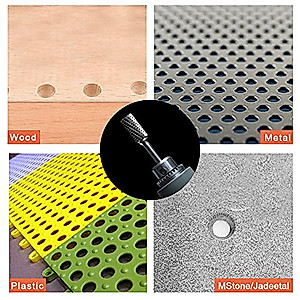 YUFUTOL Carbide Burrs Set 10pcs Double Cut Solid Carbide Rotary Burr Set 1/4" Shank Die Grinder Bits for Steel,Metal Carving, Polishing,Engraving,Drilling