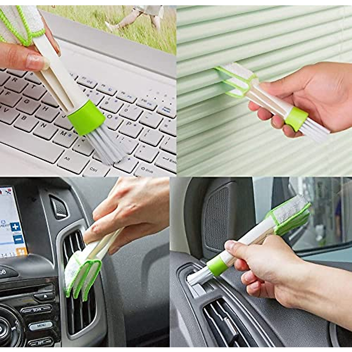 QUUFAA Multifunctional Cleaning Brush is Suitable for car Interior air Conditioner car Detail Care Brush Tool