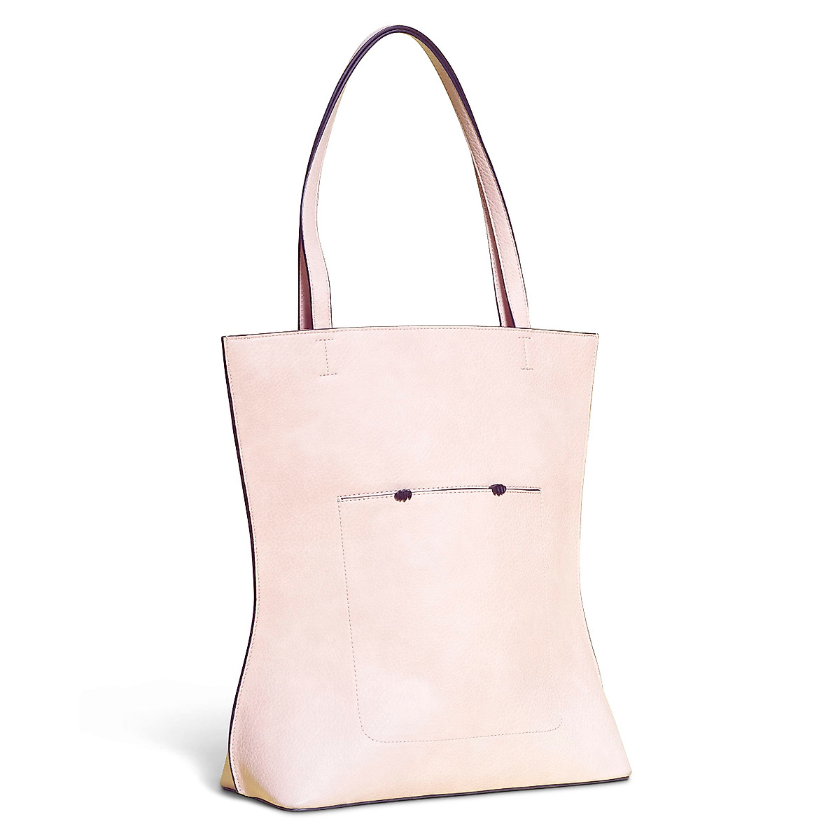 Niko Ineko Women's Commuter Tote Peek-A-Boo Pocket Kitty Claws Hardware Blush