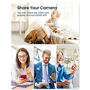 GNCC Pet Camera with Phone APP, Indoor Camera for Baby/Pet/Security(2 Pack), Wi-Fi Camera with Motion/Sound Detection, SD&Cloud Storage, 2-Way Audio, Horizontal Remote, Manual Up and Down