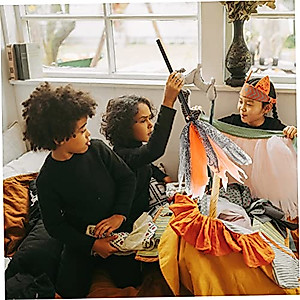 1pc Witch Broom Photo Ornament Kids Broom Witches Broom Broom Witch Broom Costume Kids Broom Props Handmade Mane Broomstick Halloween Decor Props Kids Broom Halloween Prop