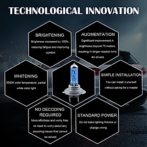 Ajxn 2 PCS H4 Halogen Light Bulb, Fog Lamp Replacement Bulbs, 850 Lumens Car Light, Universal Automotive Lighting Fog Bulbs, for Most Vehicles, Cars, Trucks, SUVs, RVs (Blue)