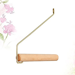 Alipis Towel Hooks 2pcs Living for Entryway Bathroom Organizer Peg Rack Hanger Smooth Coat Hook Door Scarves Bamboo Hooks Umbrellas Towel Wear- Hallway Adhesive Robe Wood Resistant Wall Towel Hook