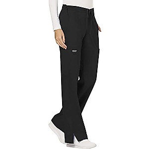 Scrubs for Women Workwear Revolution, Drawstring Scrub Pants, Soft Stretch WW120, M, Black