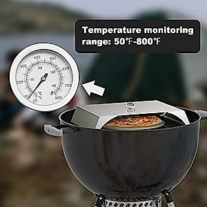 Skyflame Universal Stainless Steel Pizza Oven Kit with Stone for Most Gas Grills and Pellet Grill Conversion Kit, 22x15 Inches