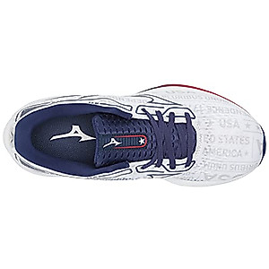Mizuno Women's Wave Rider 25 Running Shoe, White, 9.5