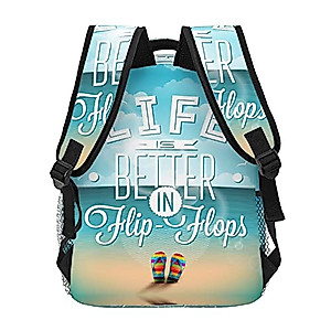 Hawaii Tropical Palm Tree Backpack Hawaiian Laptop Backpack Casual School Bag Hiking Travel Bookbag for Men Women Girls Boys