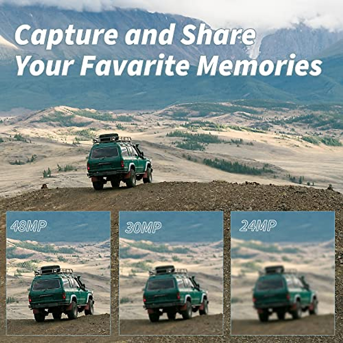 Saneen Digital Camera, 4K Kids Camera with 32GB SD Card and 2 Rechargeable Batteries, 48MP & 16X Digital Zoom Compact Point and Shoot Photography Cameras for Kids, Beginners, Elder - Blue