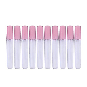 10pcs Clear Plastic Needles Storage Tubes Sewing Needle Container Holder Organizer with Cap 10cm Pink Sewing Case