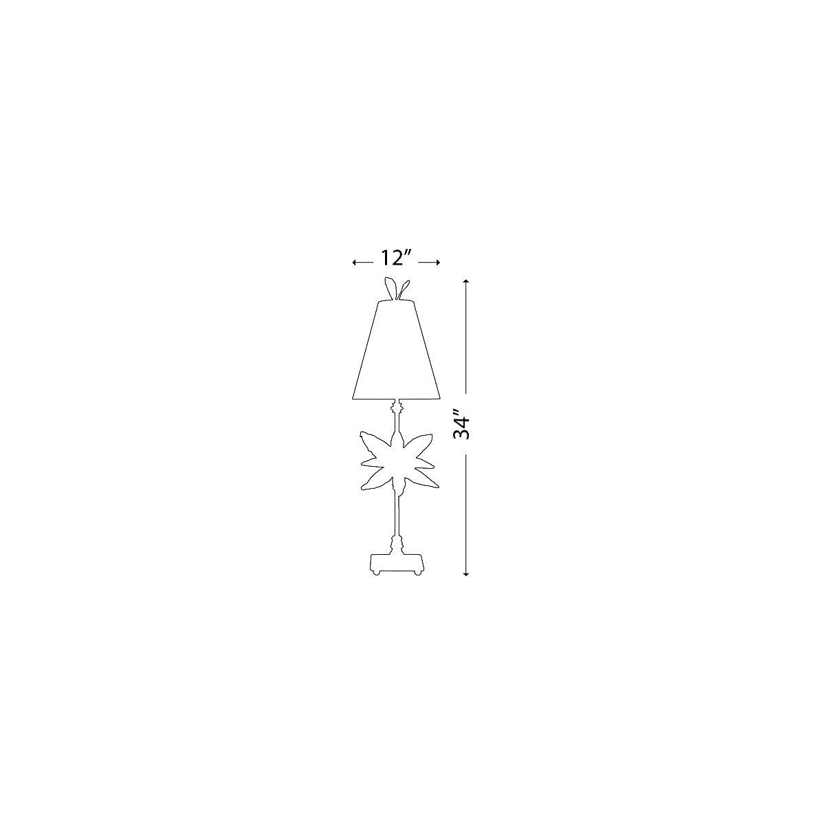 Flambeau Lighting TA1208 Azalea Table Lamp, 12" x 12" x 34", Silver