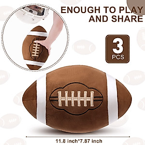 Harrycle 3 Pcs Football Plush Pillow Stuffed Sports Balls Football Room Decor for Boys Kids Teens Decorations, 7.87 Inch