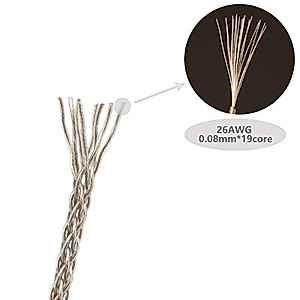 GUCraftsman 6N Single Crystal Silver Upgrade Earphone Cable 2.5mm/4.4mm Balance Earphone Upgrade Cable for Sennheiser IE300 IE900 IE600 (4.4mm Plug)