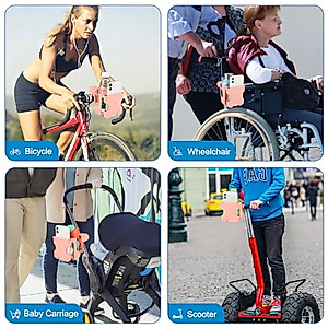 Accmor 2-in-1 Stroller Cup Holder, Universal Cup Holder for Uppababy Nuna Doona Strollers, 360° Rotatable Large Caliber Drinks Holder Cup Holder for Stroller, Bike, Wheelchair, Walker, Scooter