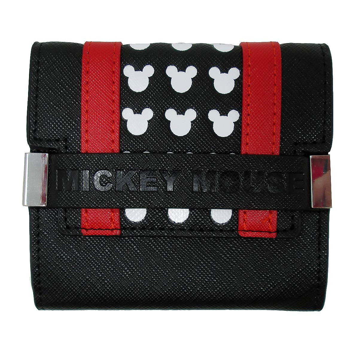 Loungefly x Disney Mickey Mouse Flap Mini Wallet (Black/Red, One Size)