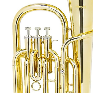 Mendini by Cecilio B Flat Baritone Horn with Stainless Steel Pistons (Beginner)