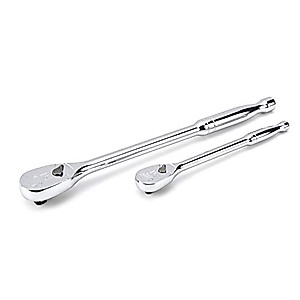 GEARWRENCH 2 Piece 1/4" & 3/8" Drive 84 Tooth Full Polish Teardrop Ratchet Set - 81268A-07