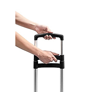 Caflower Folding Hand Truck,Sliver Aluminium Portable Folding Trolley with 3-Position Folding Pulley Handles, Load Capacity 175 lbs for Home, Office and Travel Use.Rubber Wheels