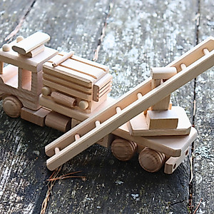 VESPLO - Wooden Fire Trucks - Fire Truck Toys for 3 Year Old Boys - DIY Handmade Toys - Realistic Toys for Boys - Preschool Toys & Preschool Learning Activities