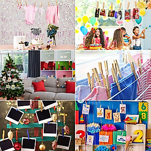 50pcs Clothes Pins 4 Inch Wooden Clothespins Large Clothes Pin for Laundry - Heavy Duty Spring and Wood