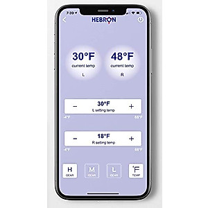 Hebron 33 Quart Dual Zone Portable Refrigerator/Freezer for Camping Fishing and Travel - 12/24 Volt DC Mini Chest Cooler for Vans Campers RVs and Boats