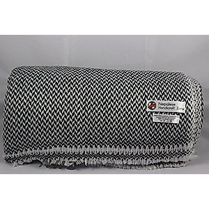 Handicraft Mart Himalayan Cashmere Throw,Natural Cashmere Blanket 54" x 108",Hand Made in Nepal (Black)