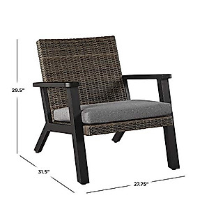 Real Flame 1120-BLK Norwood Set (2 Chairs), Brown/Gray Wicker
