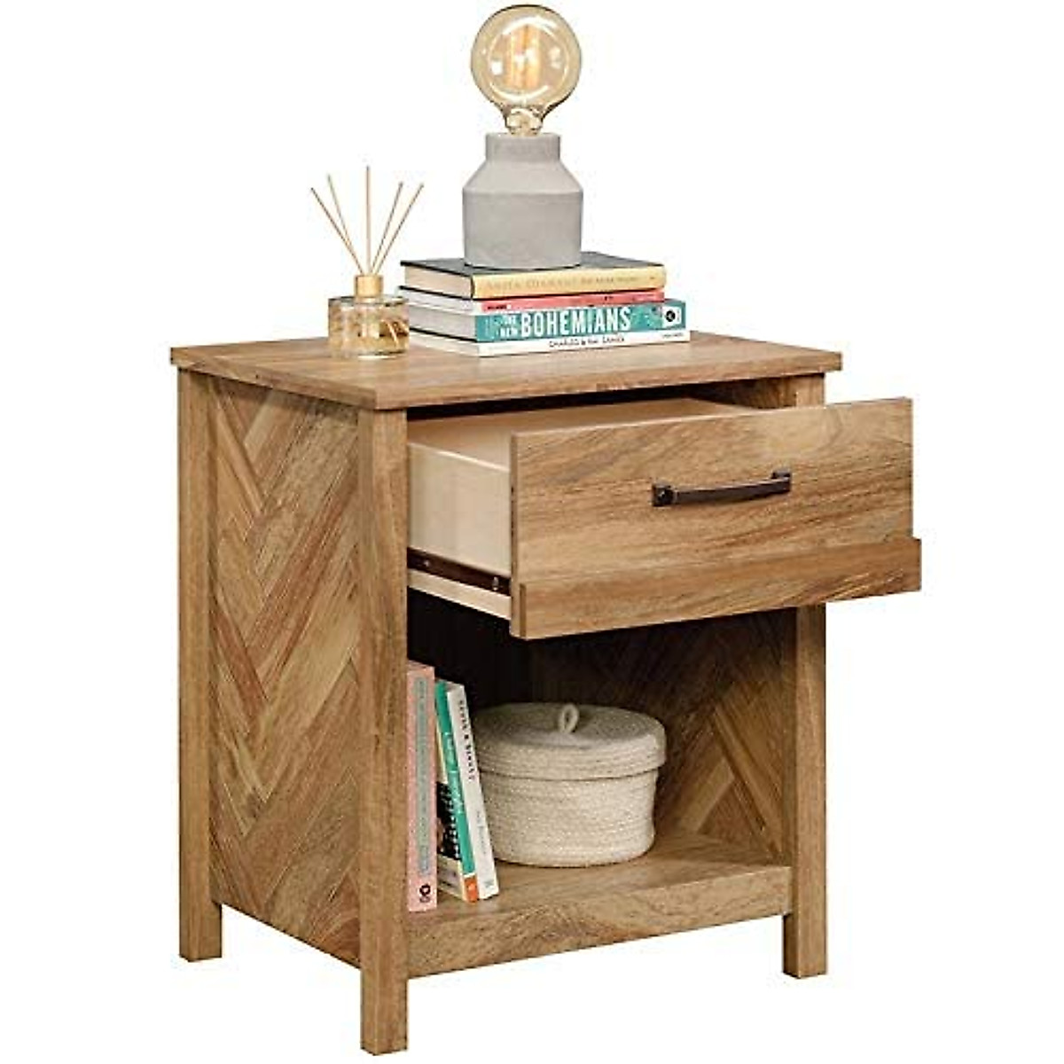 Sauder Cannery Bridge Nightstand, Sindoori Mango Finish